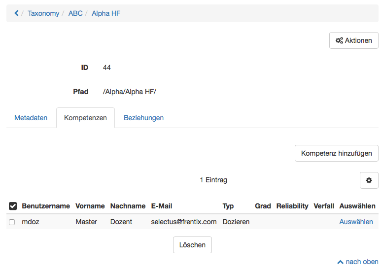 Modules Taxonomie - OpenOlat Documentation