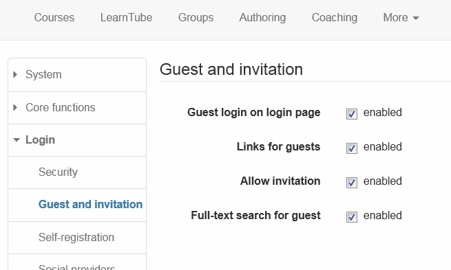 Guest and invitation - OpenOlat Documentation
