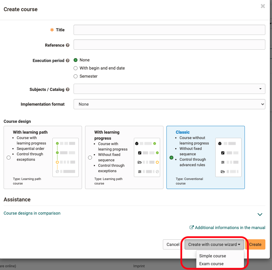 Create course - OpenOlat Documentation