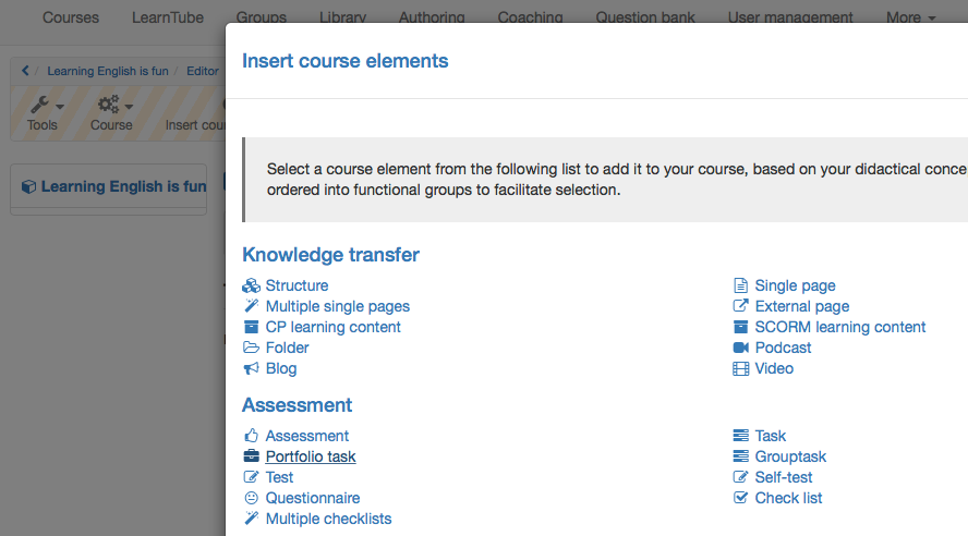 Creating Portfolio Tasks - OpenOlat Documentation
